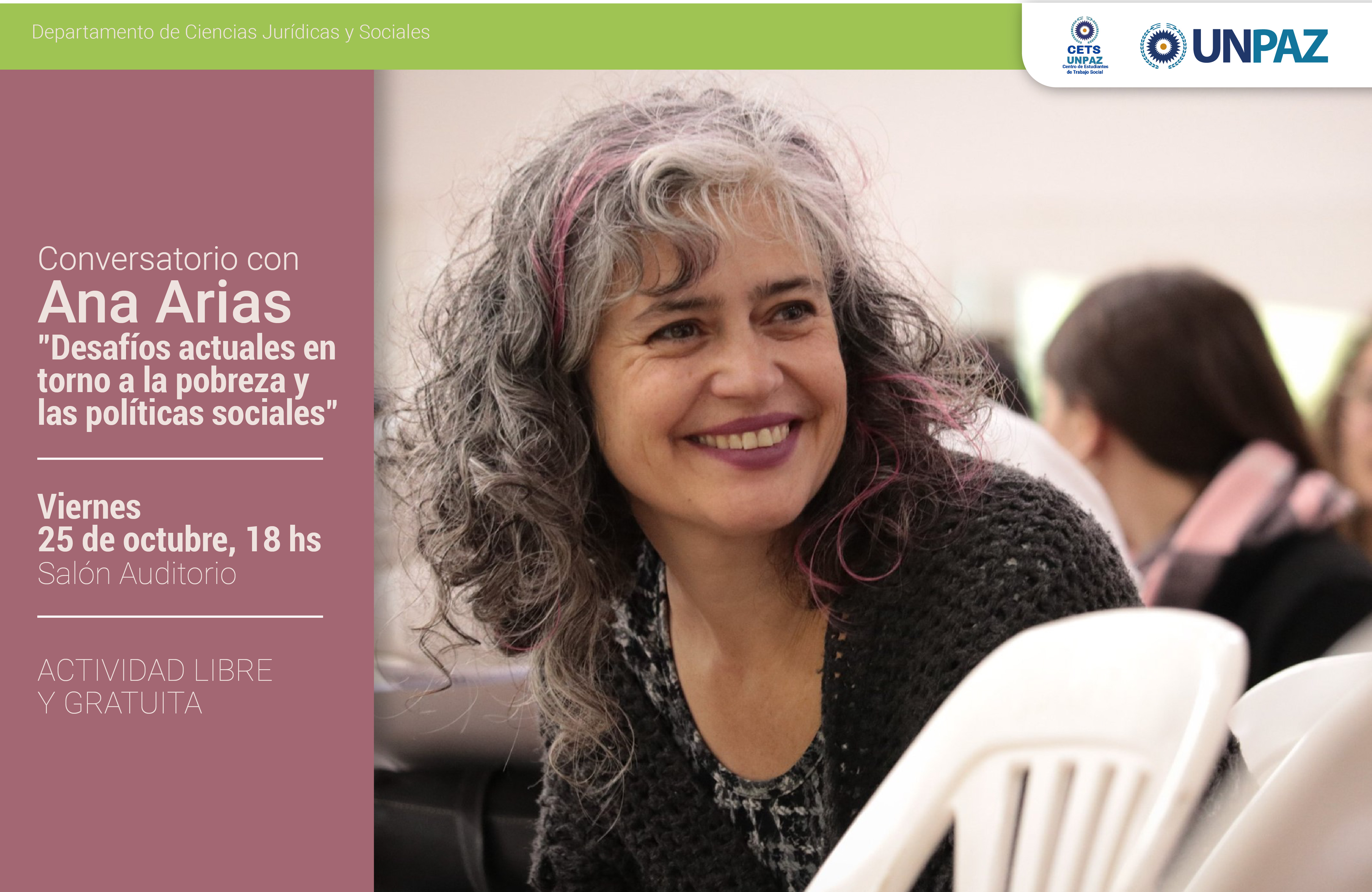 Conversatorio con Ana Arias | Departamento de Ciencias Jurídicas y Sociales